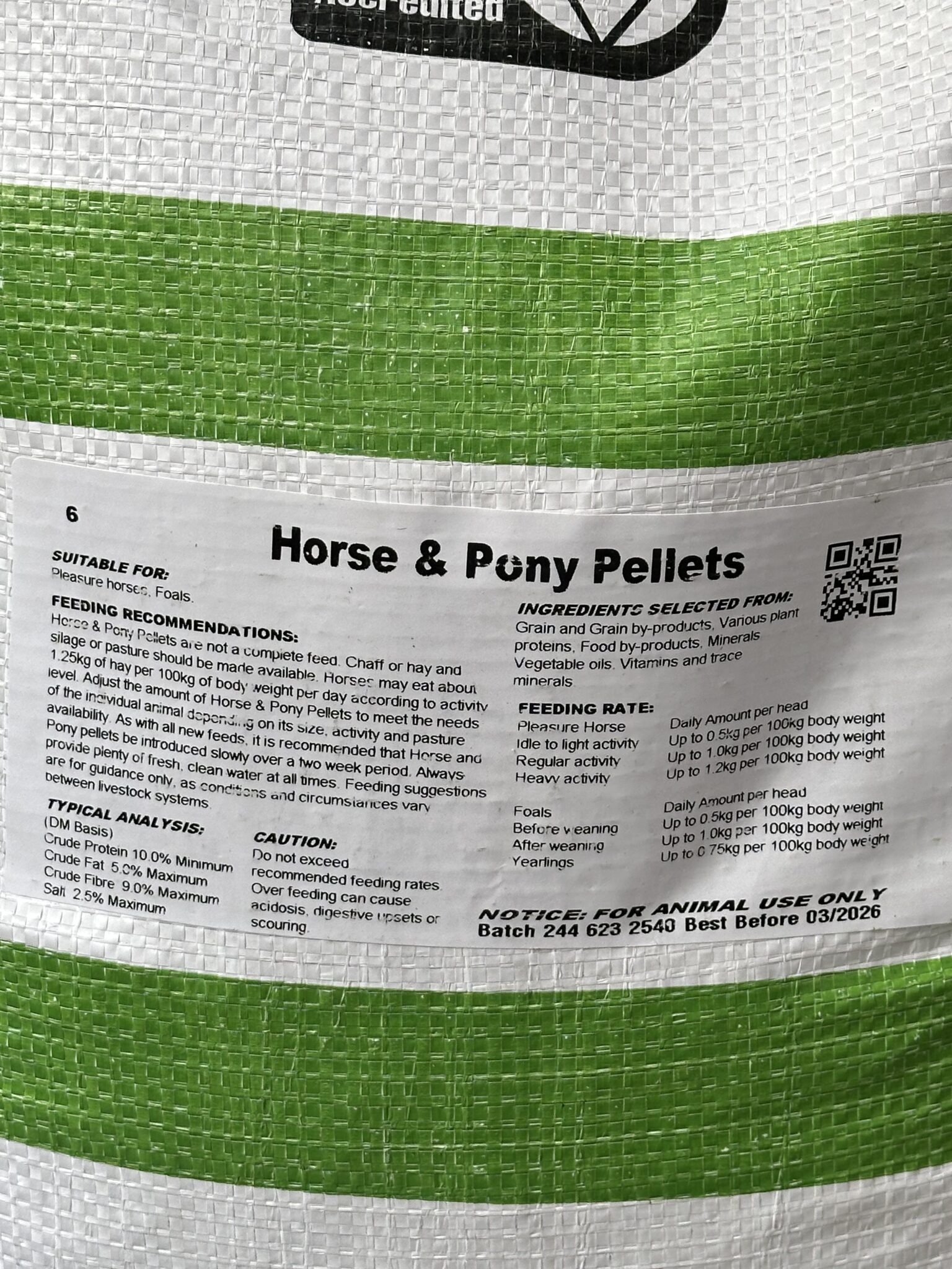 Horse & Pony Pellets 25kg – Farm and Build Link Kawakawa